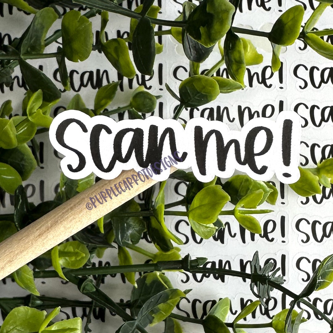 Scan Me Sticker© Catalog Sticker QR Scan Sticker Small - Etsy