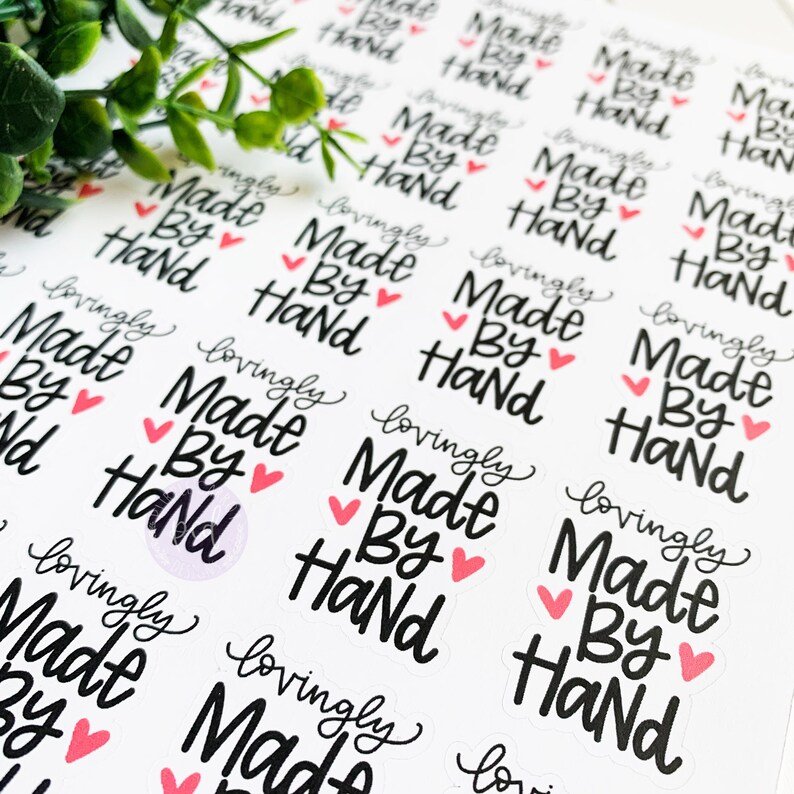 Lovingly Made by Hand Handmade Handmade Gift Etsy Sticker - Etsy