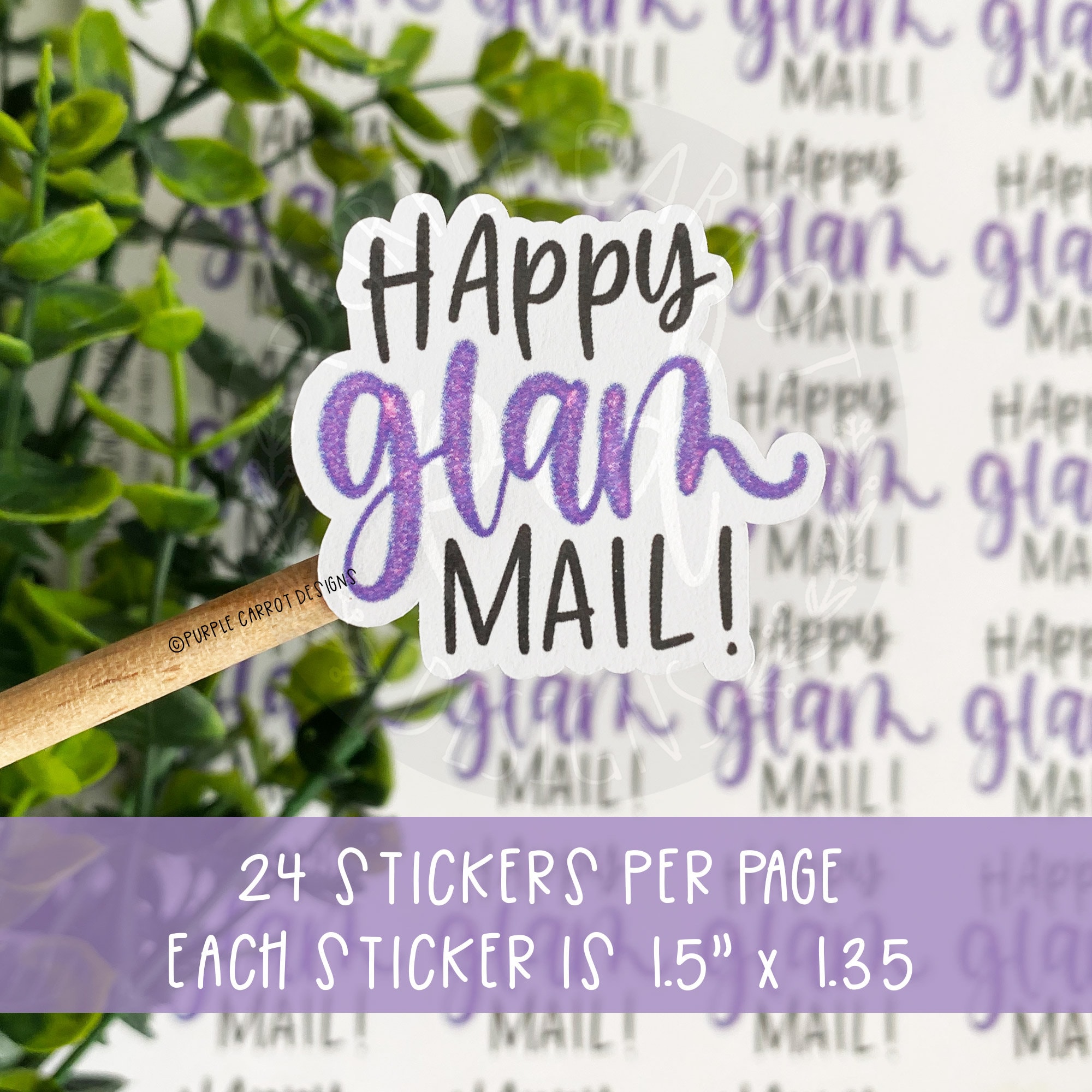 Happy Glam Mail Sticker© Glam Sticker Makeup Sticker | Etsy
