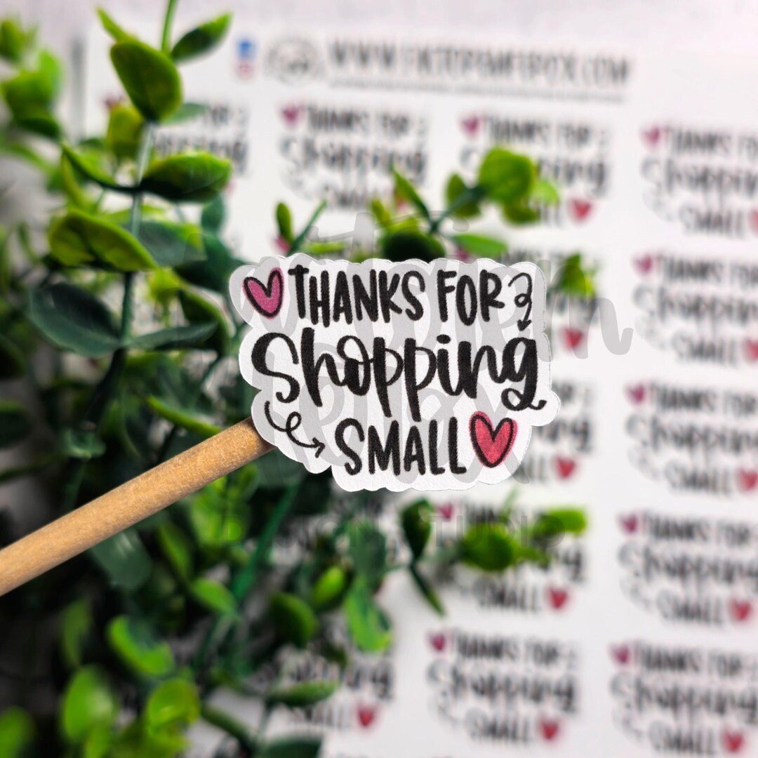 Thanks for Shopping Small Sheet of Stickers ©, Thank You Sticker, Small ...