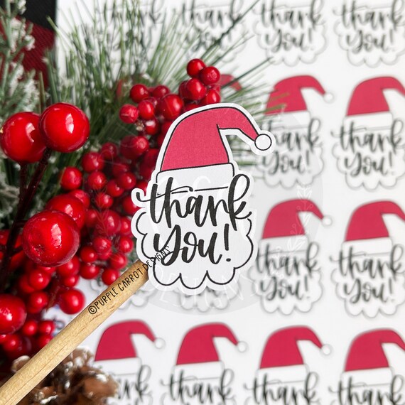 Thank You Santa Sticker Christmas Sticker Christmas Label | Etsy