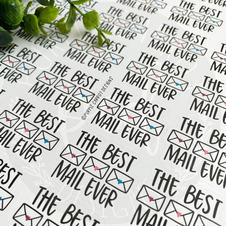 The Best Mail Ever Envelopes Sticker© Mail Day Etsy - Etsy