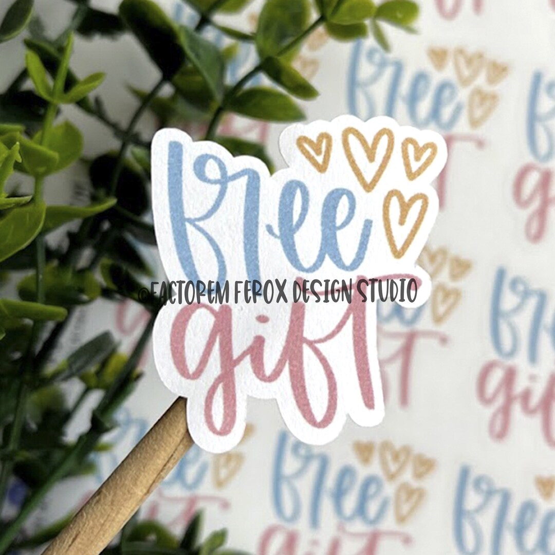 Free Gift Sticker©, Gift Label, Freebie, Small Business, Small Shop ...