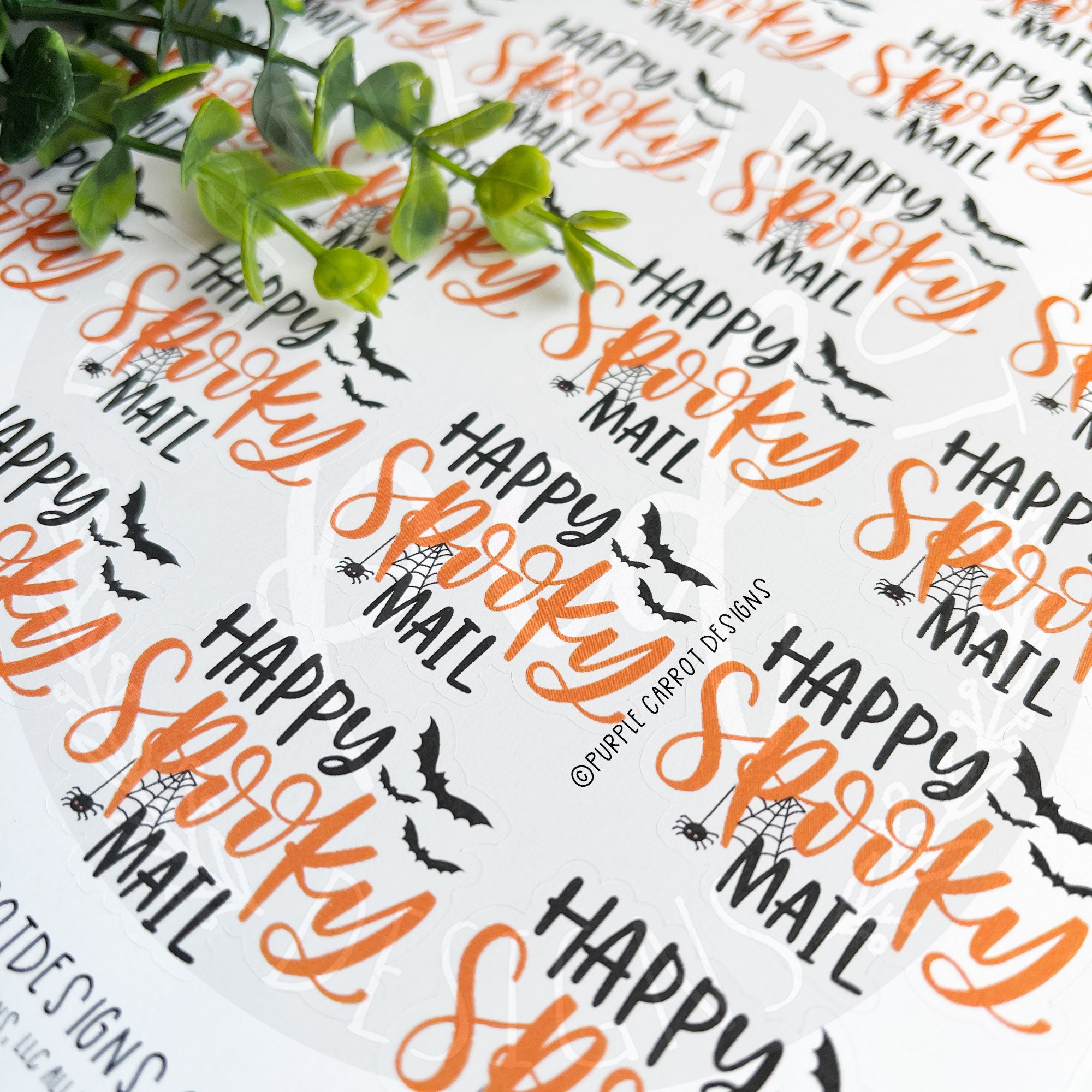 Happy Spooky Mail Sticker© Halloween Sticker Spooky Sticker | Etsy