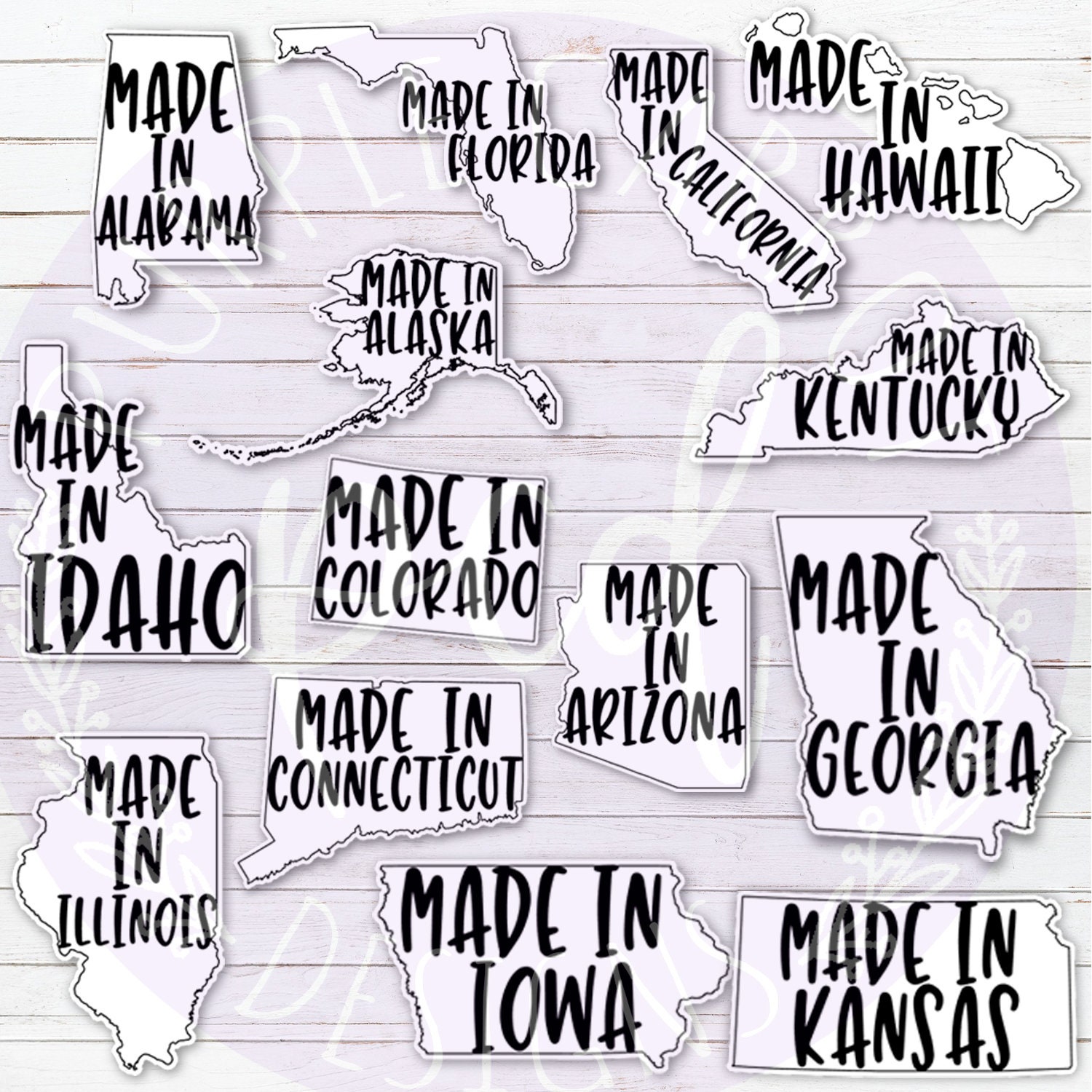 Made in Sticker State Sticker Homemade Sticker Etsy - Etsy