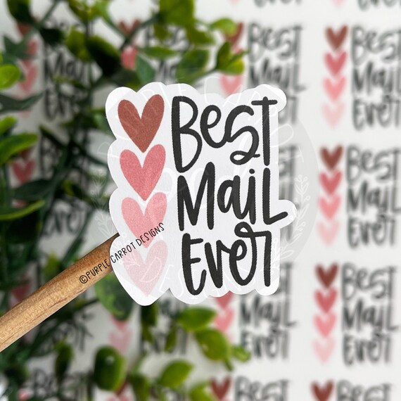 Best Mail Ever Boho Ombre Sticker© Pink Heart Sticker Small - Etsy