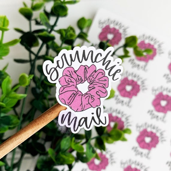 Scrunchie Mail Sticker Scrunchie Sticker Etsy Sticker - Etsy