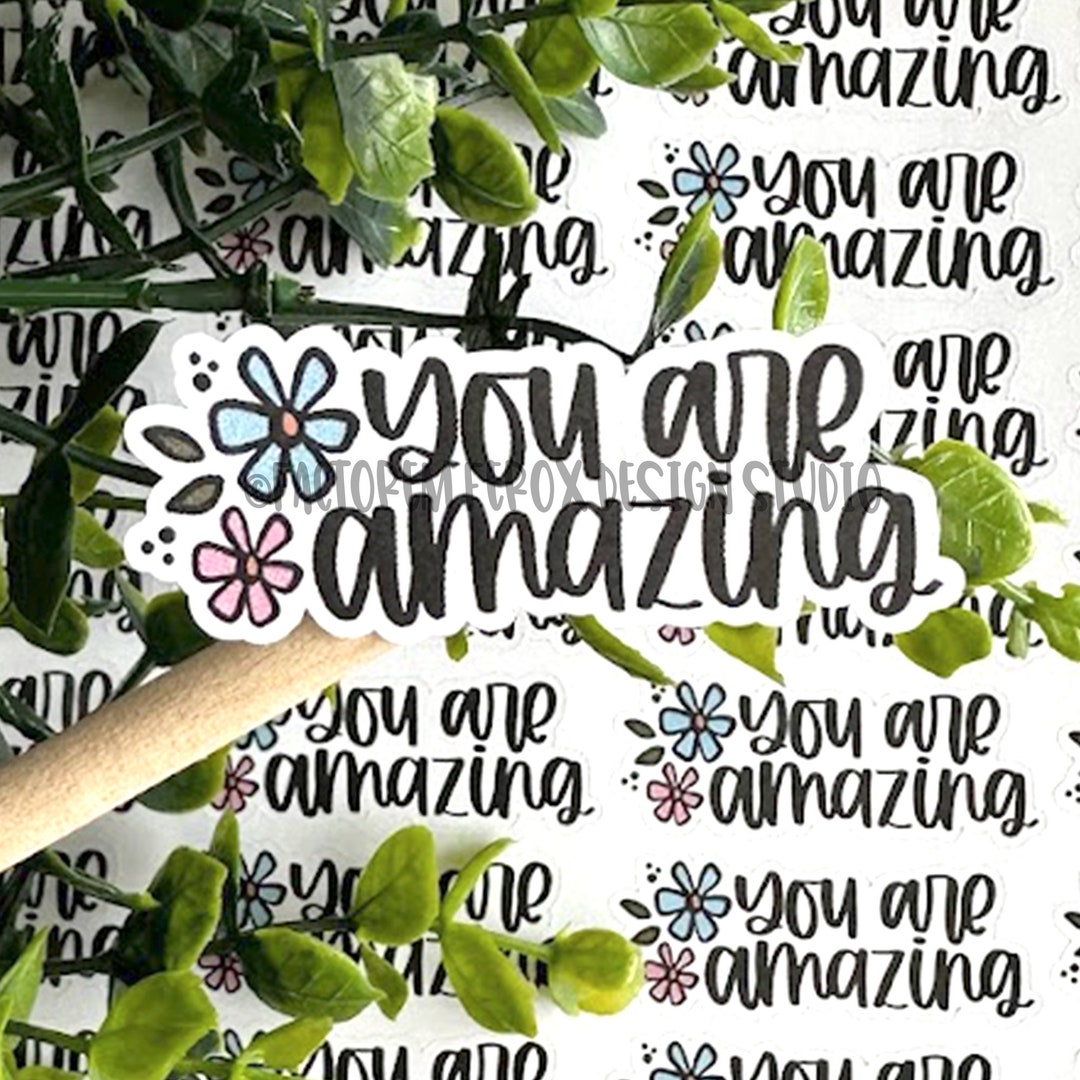 You Are Amazing Sticker©, Pen Pal Sticker, Snail Mail, Mail Day, Small ...