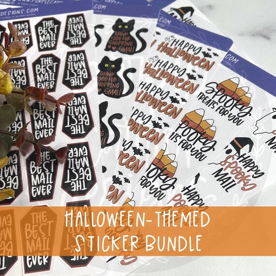 Halloween-themed Sticker Bundle Halloween Stickers Small - Etsy