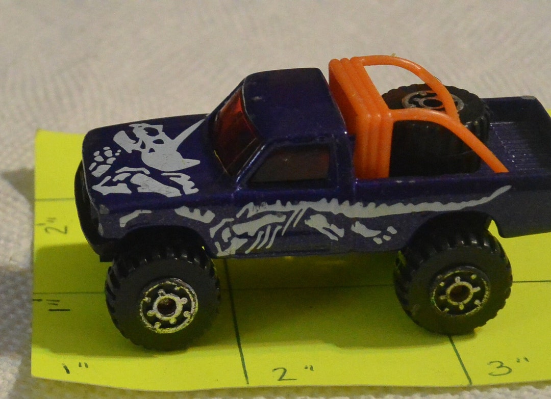 1981 Matchbox 4x4 Open Back Truck With Dinosaur Skeleton, Purple - Etsy