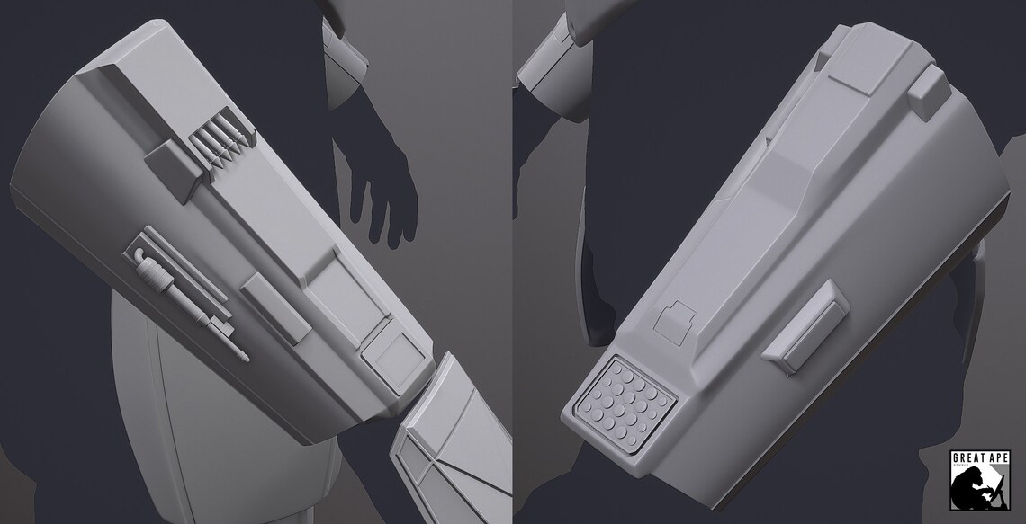 The Mandalorian bracers digital 3D models download | Etsy