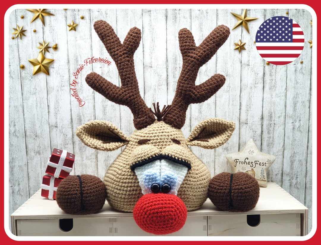 Crochet Pattern Reindeer - Etsy