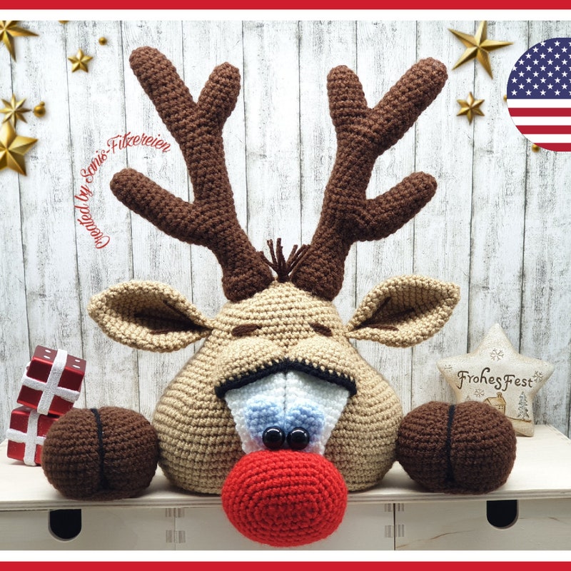 Crochet Reindeer Pattern - Etsy