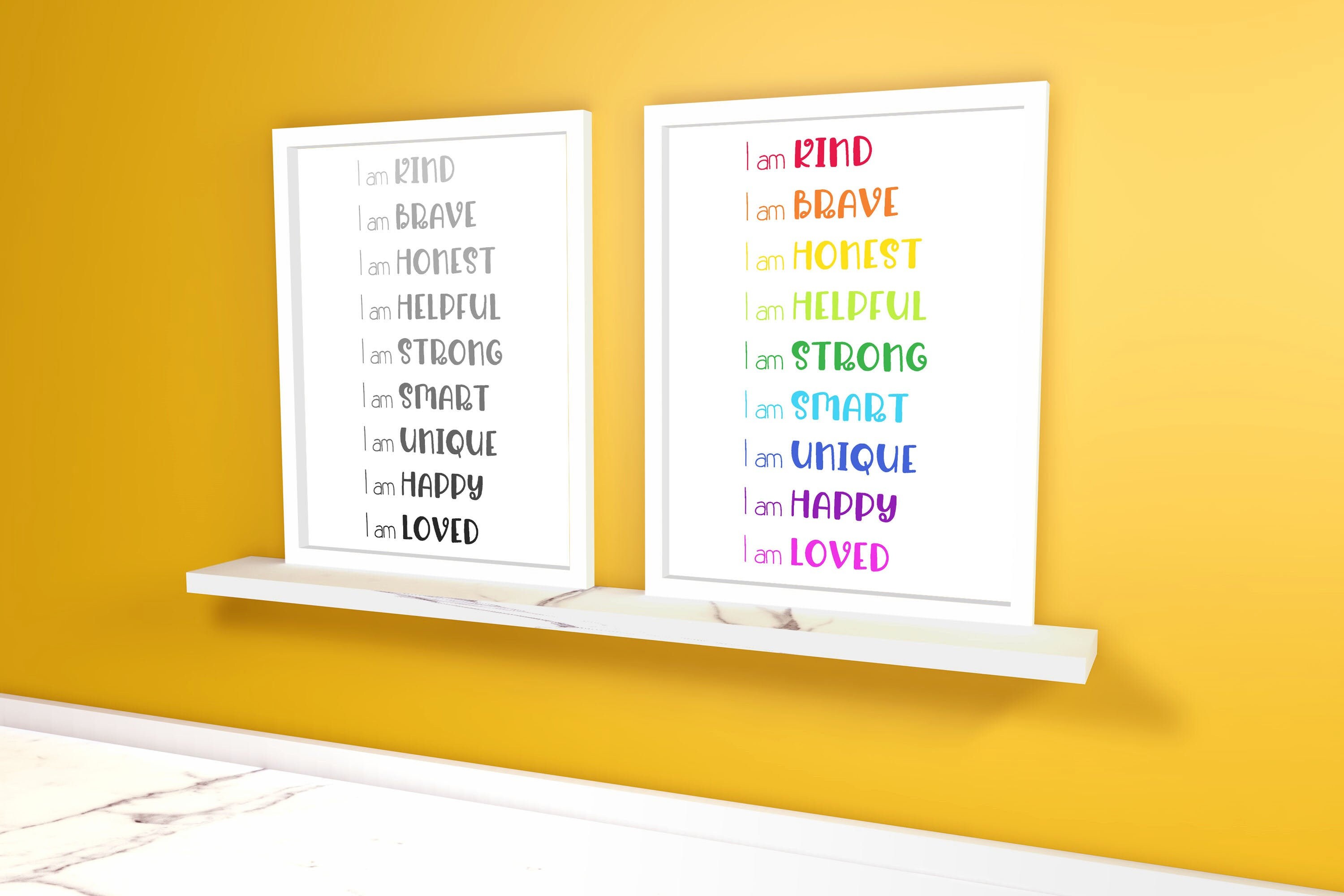 Affirmations for Kids, Kid Affirmations Wall Art, Educational Posters ...