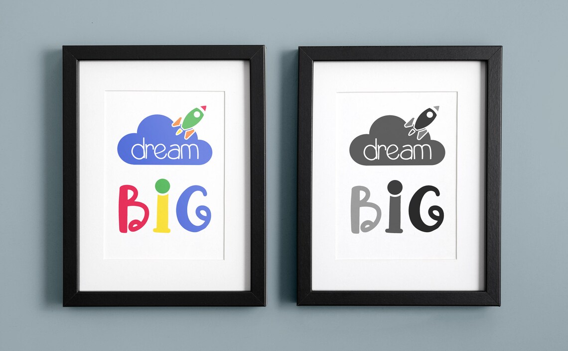 Dream Big Wall Art, Kids Playroom Print, Educational Art Printable ...