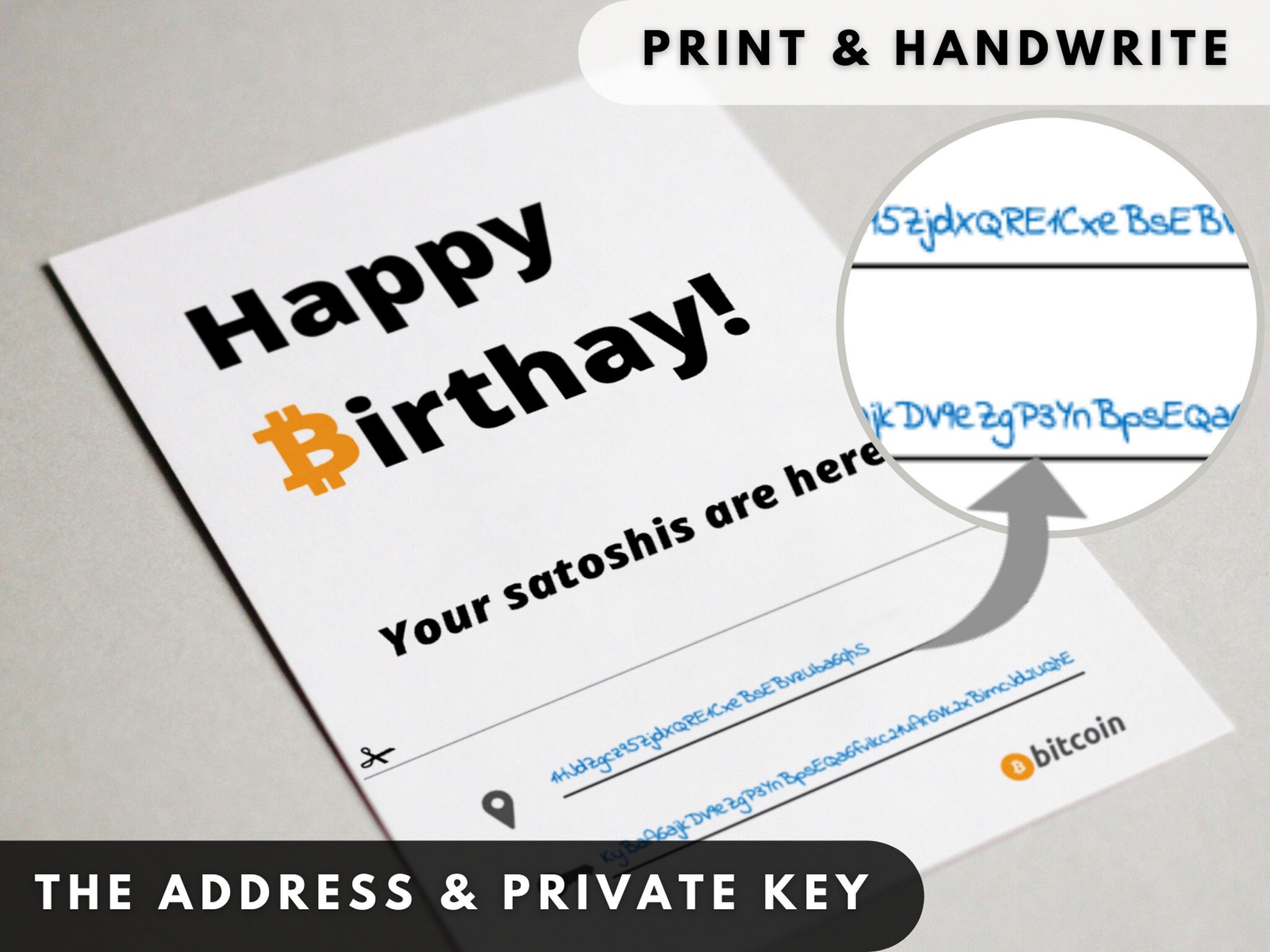 Bitcoin Wallet. Printable Birthday Card. Gift Bitcoin Anniversary Card ...