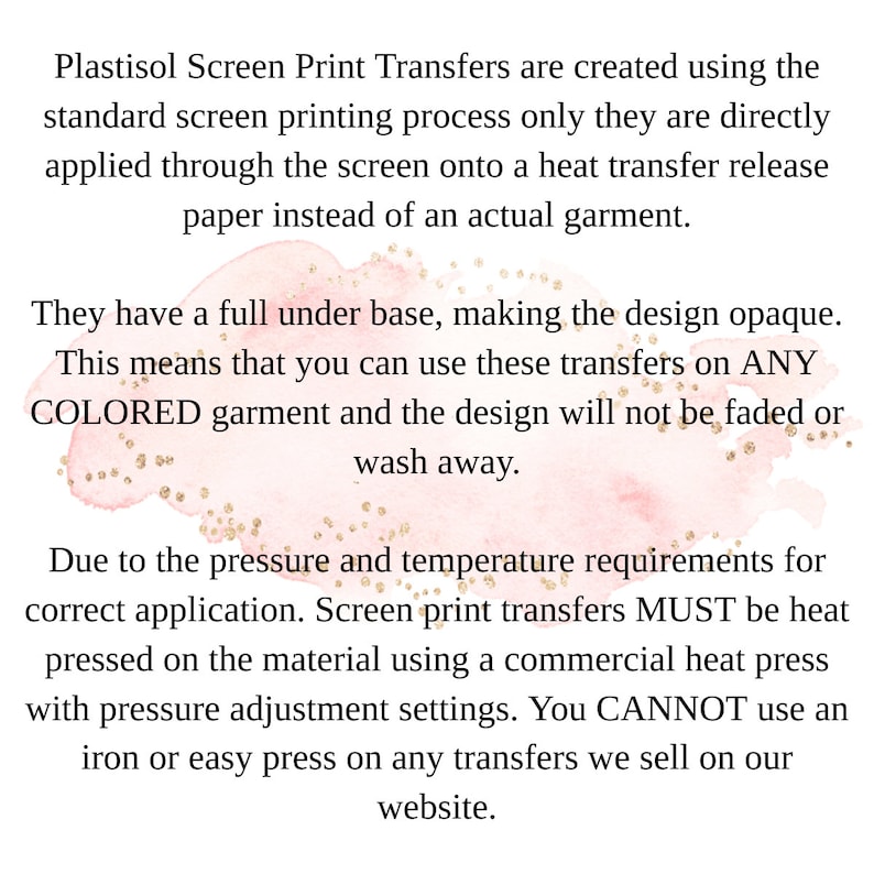SCREEN PRINT Transfer Screen Print Transfers Ready for Press - Etsy