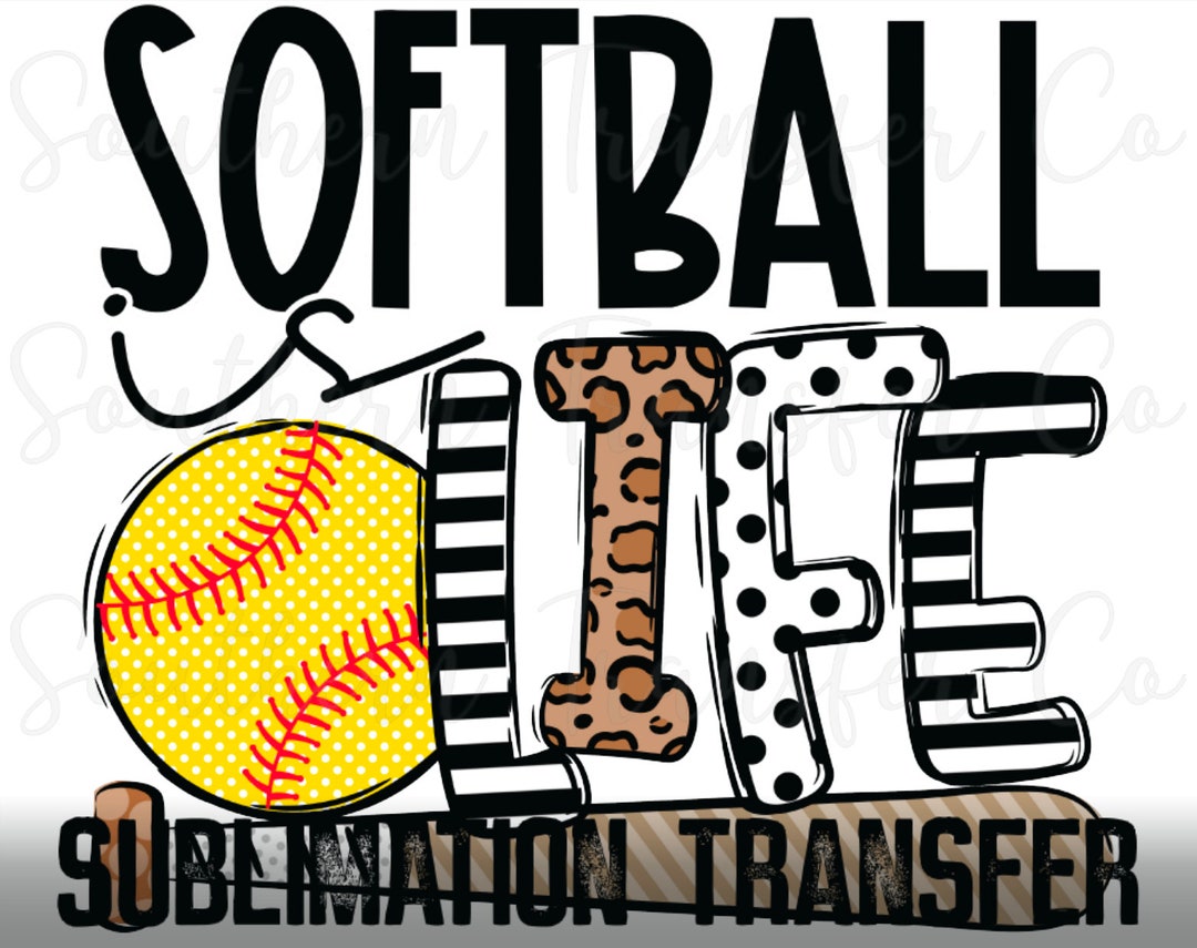 Softball is Life Leopard DTF Transfer, Sublimation Transfer, DTF ...