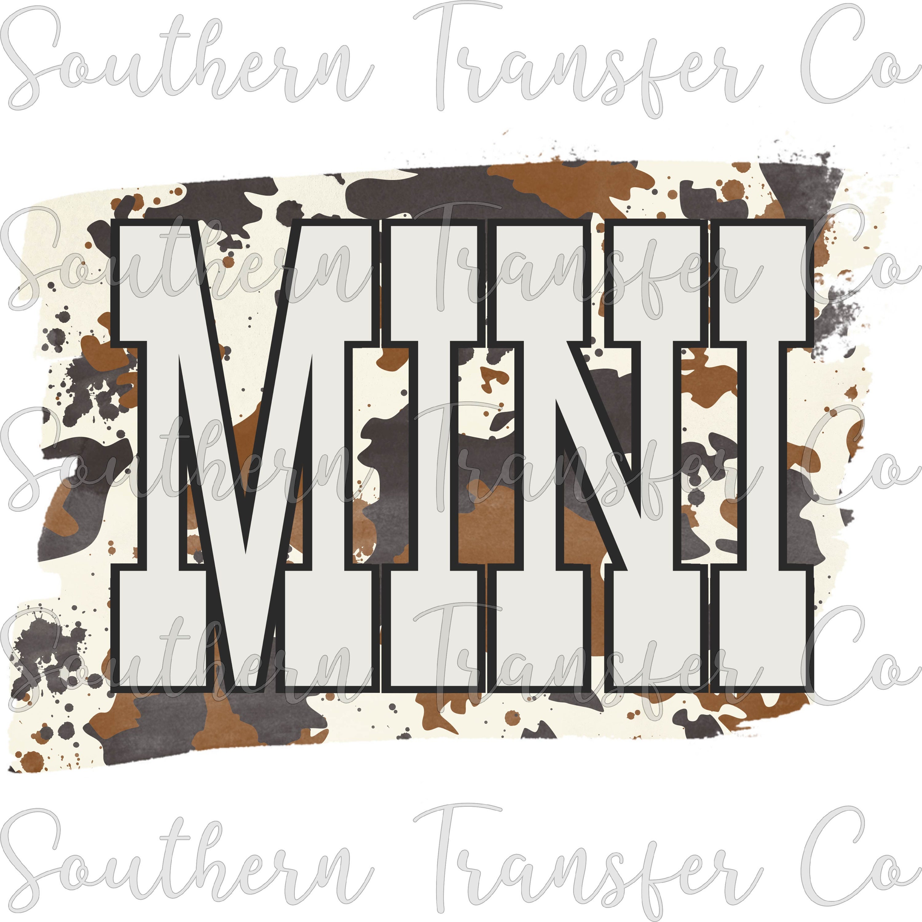 Mama Mini Cow Print SUBLIMATION Transfer Ready to Press - Etsy