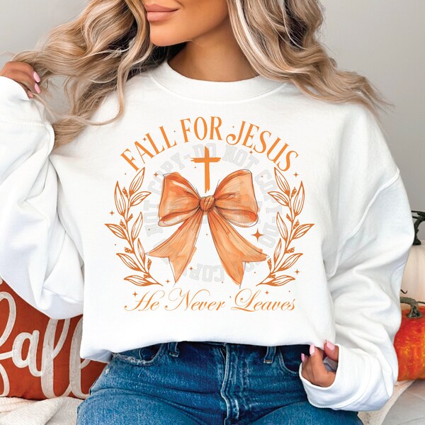 Fall for Jesus He Leaves Transfer - Etsy