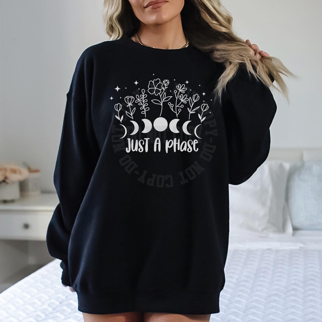 Just a Phase Floral Moon DTF Transfers, Custom DTF Transfer ...