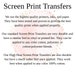 SCREEN PRINT Transfer Screen Print Transfers Ready for Press - Etsy