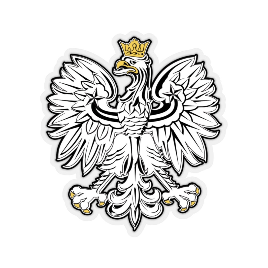 Polish Eagle Sticker – Bialy Orzel Emblem Decal, Polska Car Bumper Gift ...