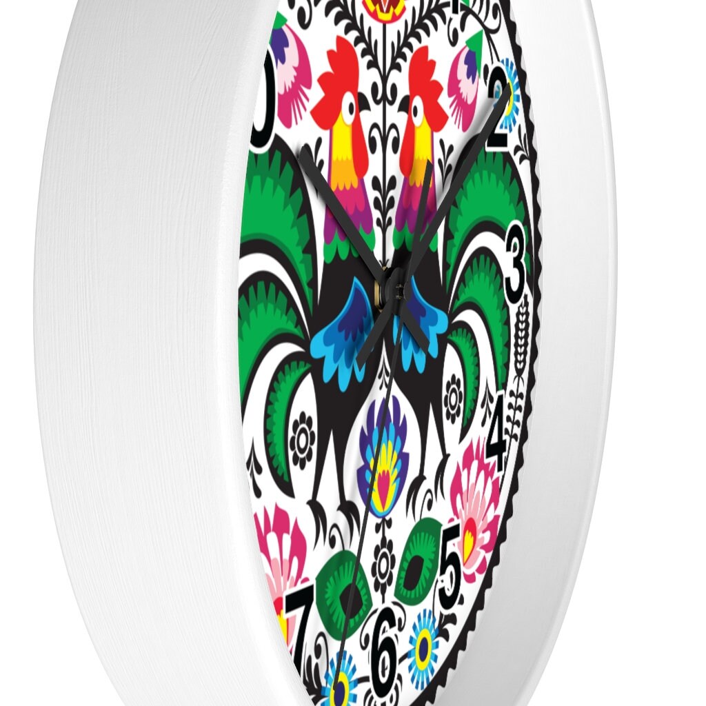 Polish Wycinanki Kitchen Wall Clock Gift for Babcia | Etsy