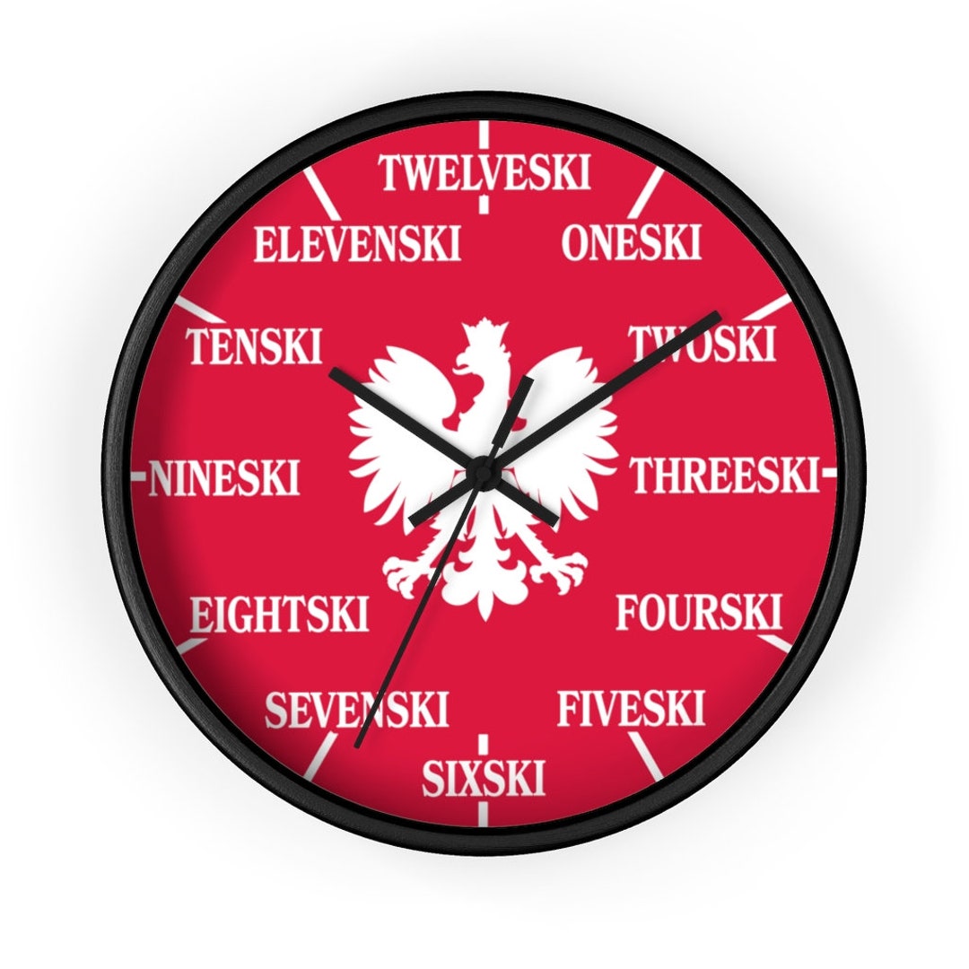 Funny Polish Wall Clock – Oneski Twoski | Polish Gifts, Polska Home ...