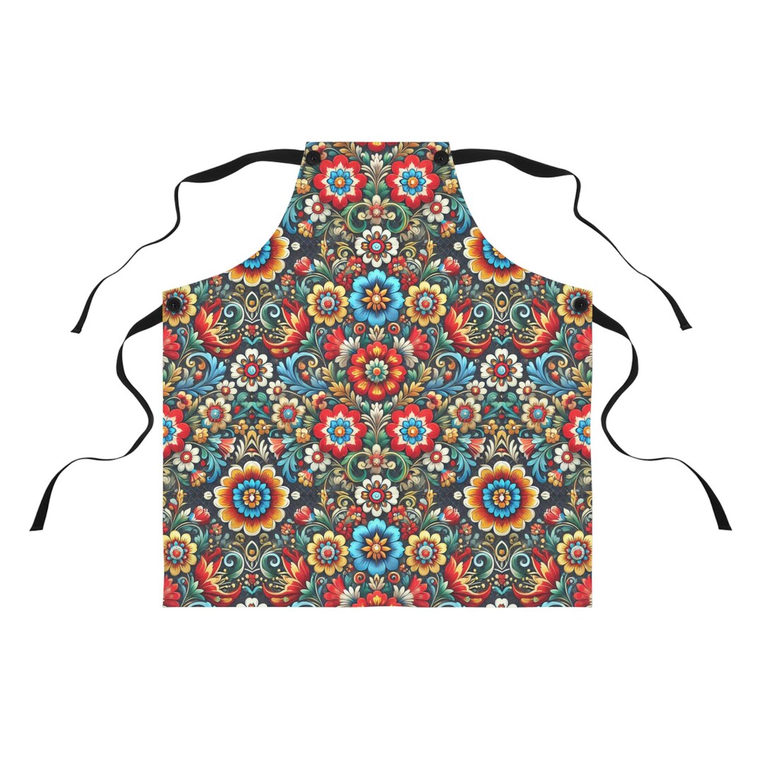 Vibrant Color Polish Folk Wycinanki Kitchen Apron - Etsy