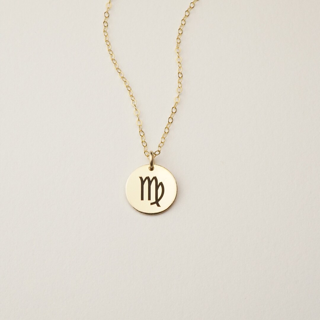 Virgo Zodiac Pendant Necklace, Celestial Necklace, Custom Zodiac ...