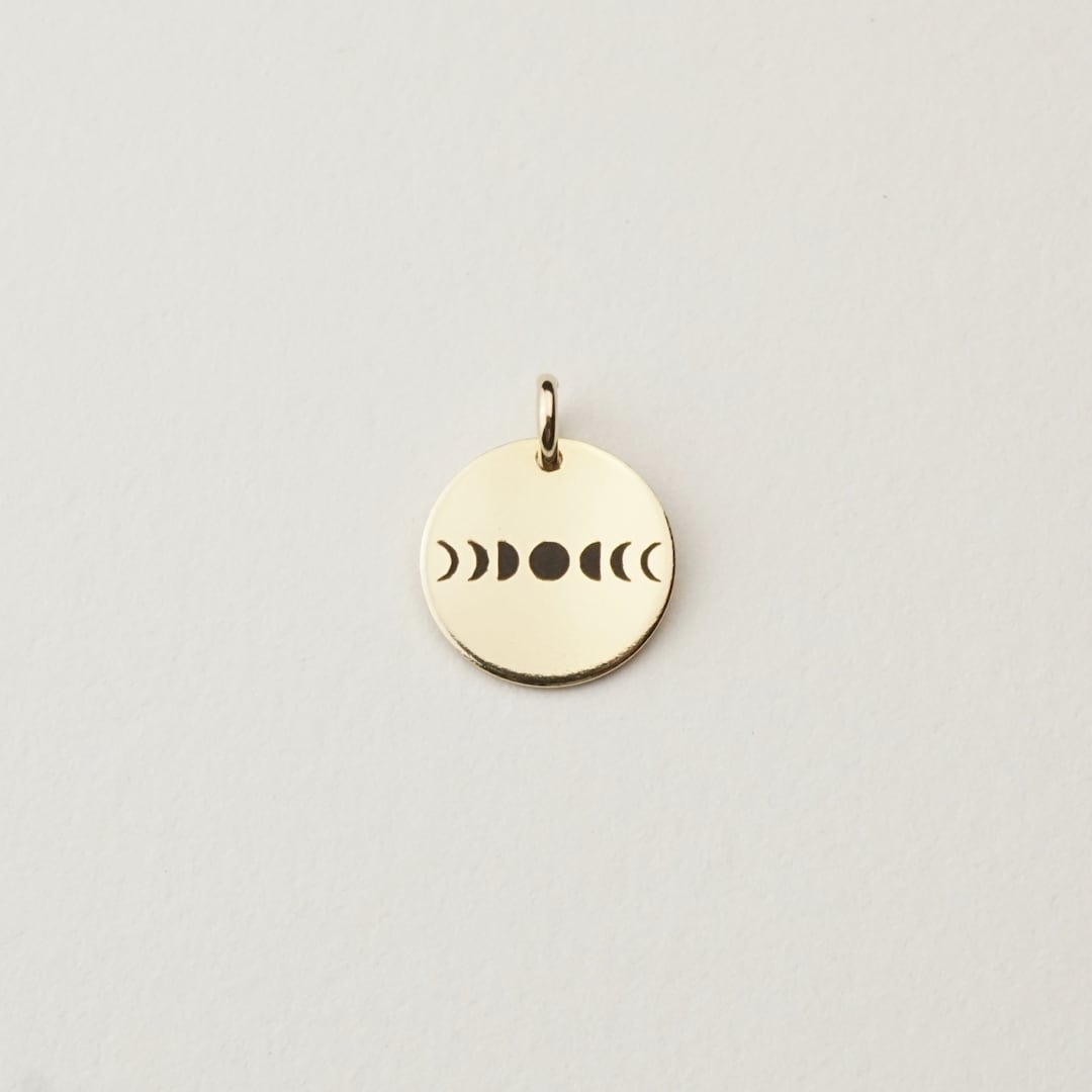 Moon Phase Charm, Celestial Charm, Moon Phase Pendant | 14k Gold Fill ...