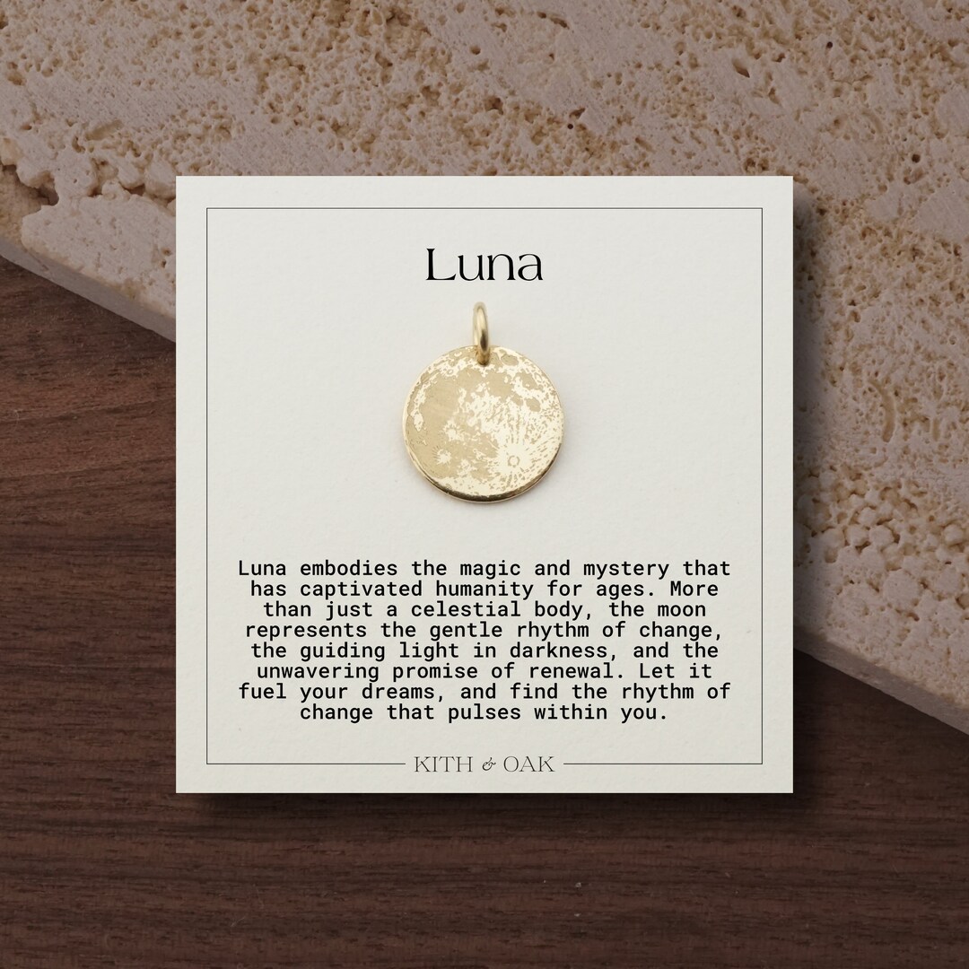 Moon Charm, Celestial Charm, Luna Pendant | 14k Gold Fill, Sterling Silver, Rose Gold Fill - Etsy