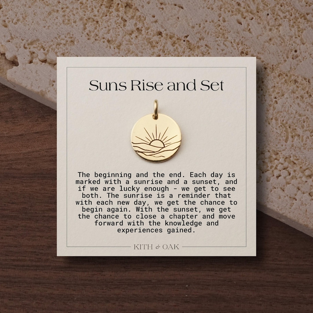 Sunrise Sunset Pendant Charm, Beach Charm, Mountain Charm, Solar Charm ...