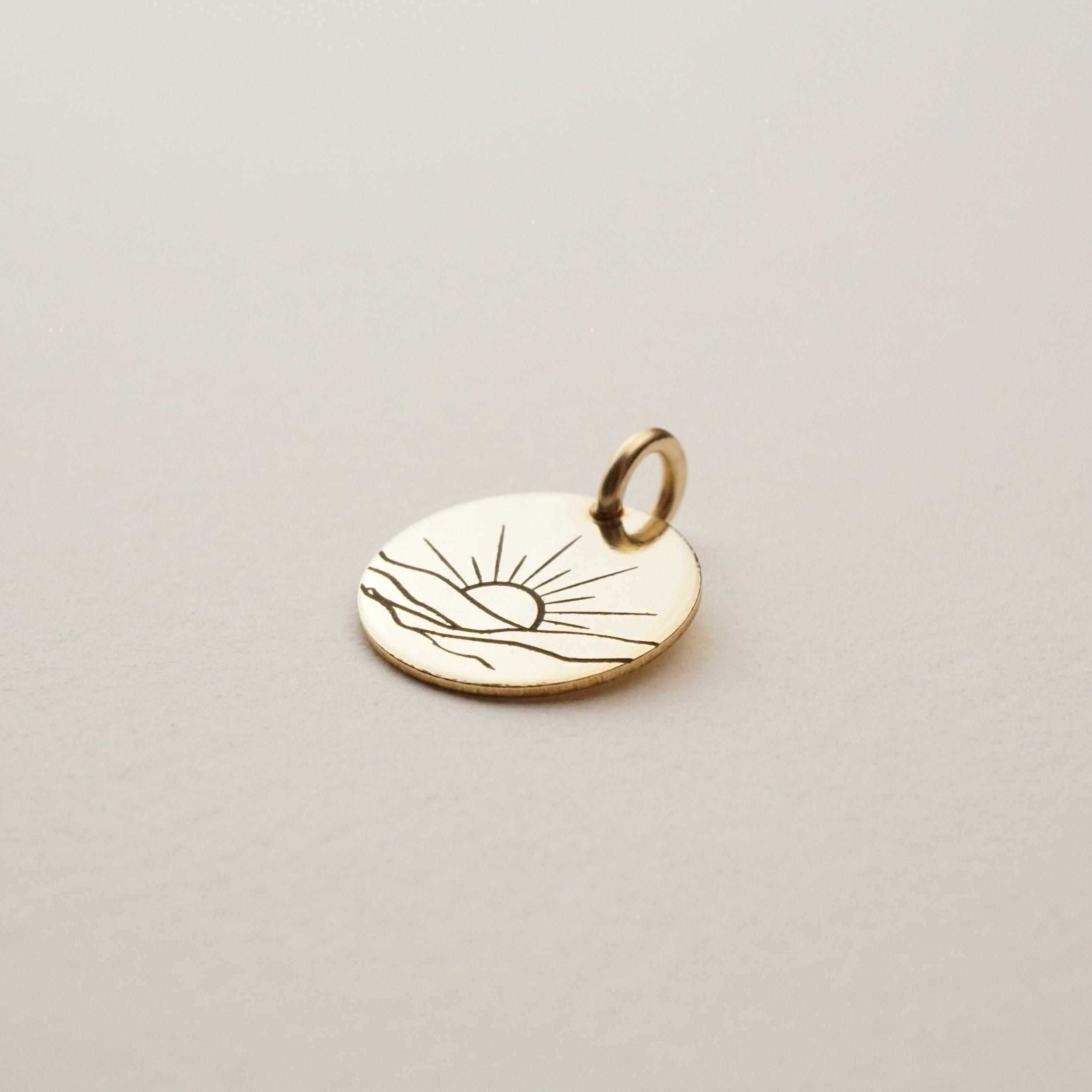 Sunrise Sunset Pendant Charm, Beach Charm, Mountain Charm, Solar Charm ...