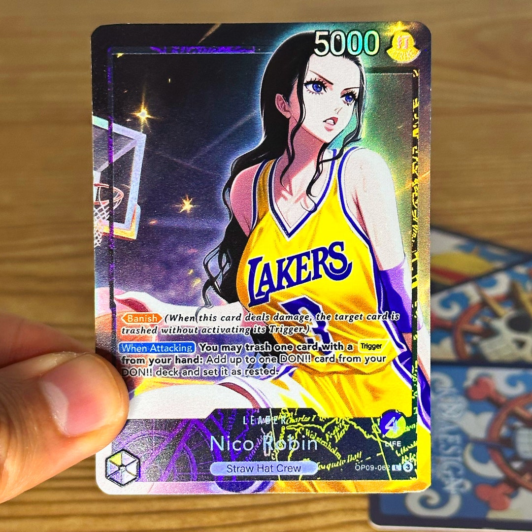 Nico Robin OP09 Leader Custom Card Lakers - Etsy UK