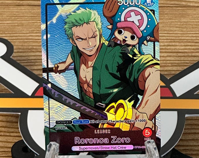 Custom Golden Metal Zoro Leader Card OP01-001L One Piece TCG - Etsy