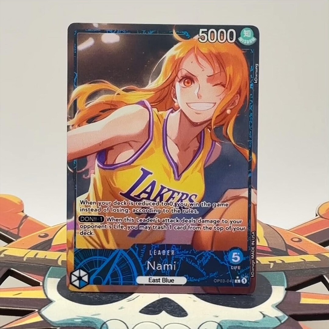 Nami OP03 Leader Custom Card Lakers - Etsy