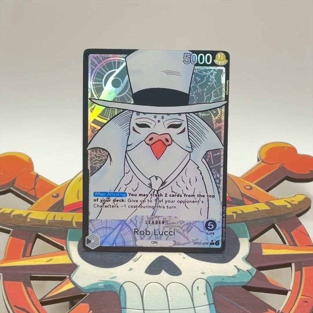 Rob Lucci OP07 Leader Custom Card - Manga Face Hattori - Etsy