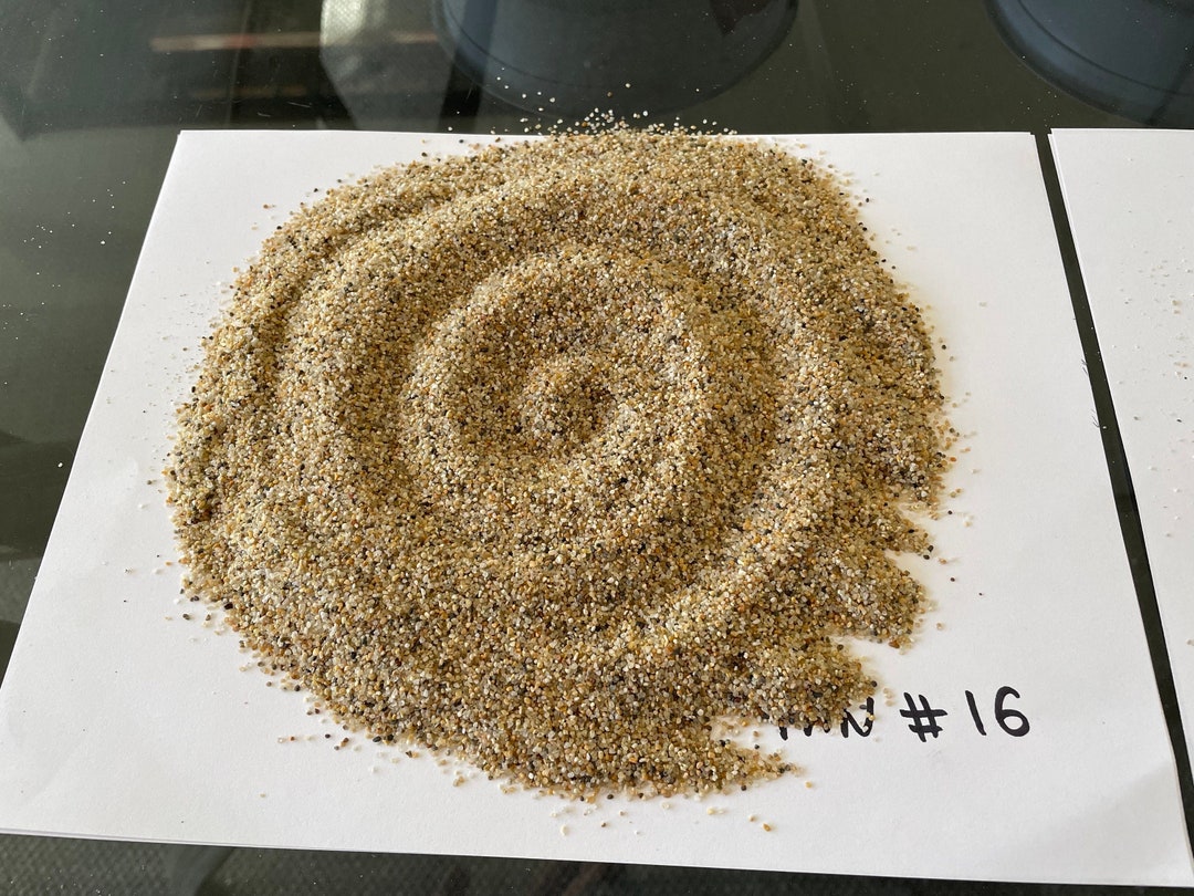 Yellow Quartz River Sand 5 Lb. Coarse, Mesh 16 Beautiful Tan Color, All ...