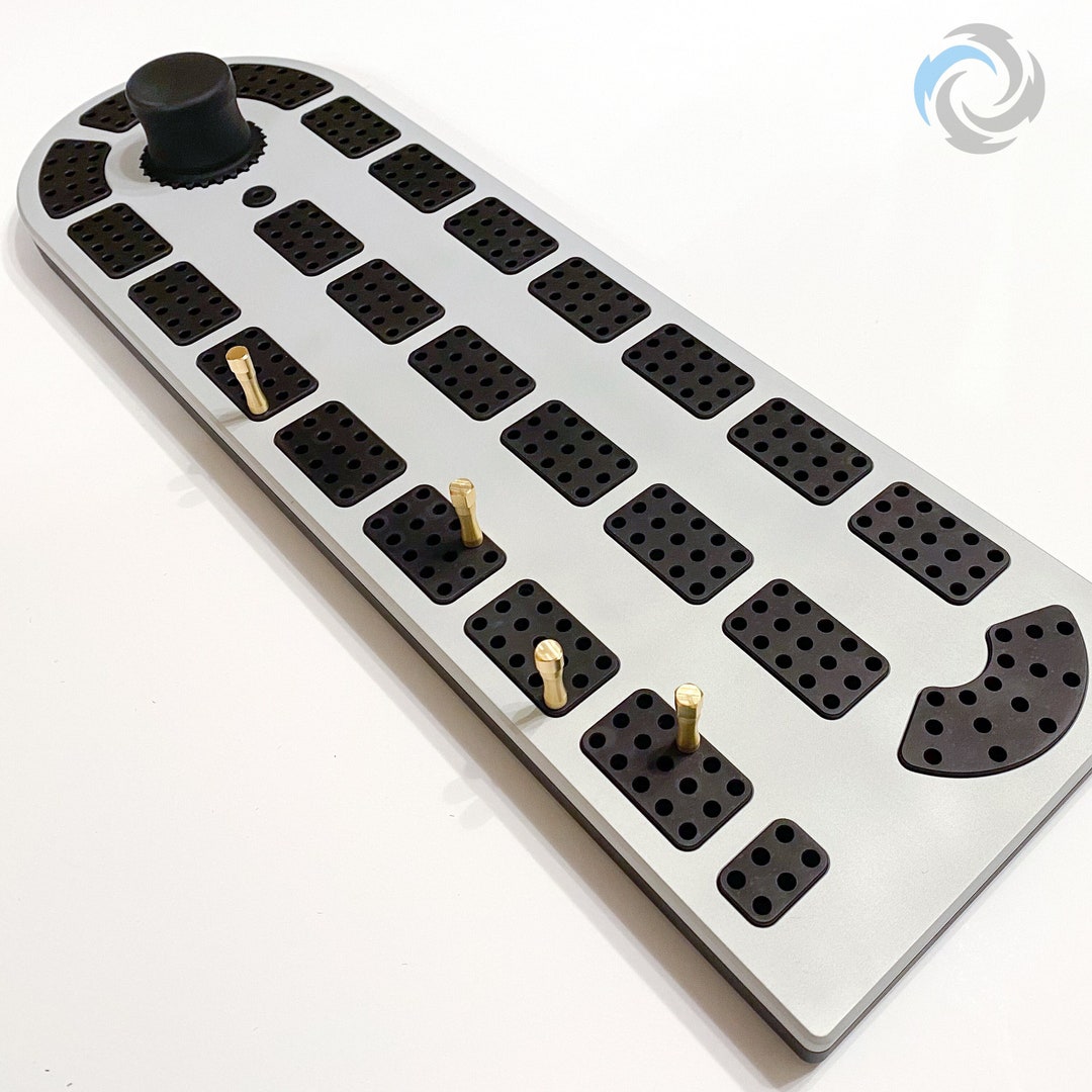 Cribbage Board - Solid Anodized Aluminum With Cerakoted Brass Pegs - Etsy