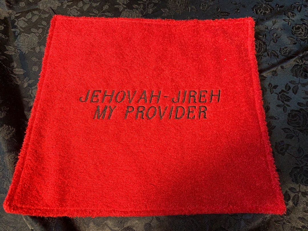 Bible Scripture "jehovah-jireh My Provider' Embroidery Terry Cloth - Etsy