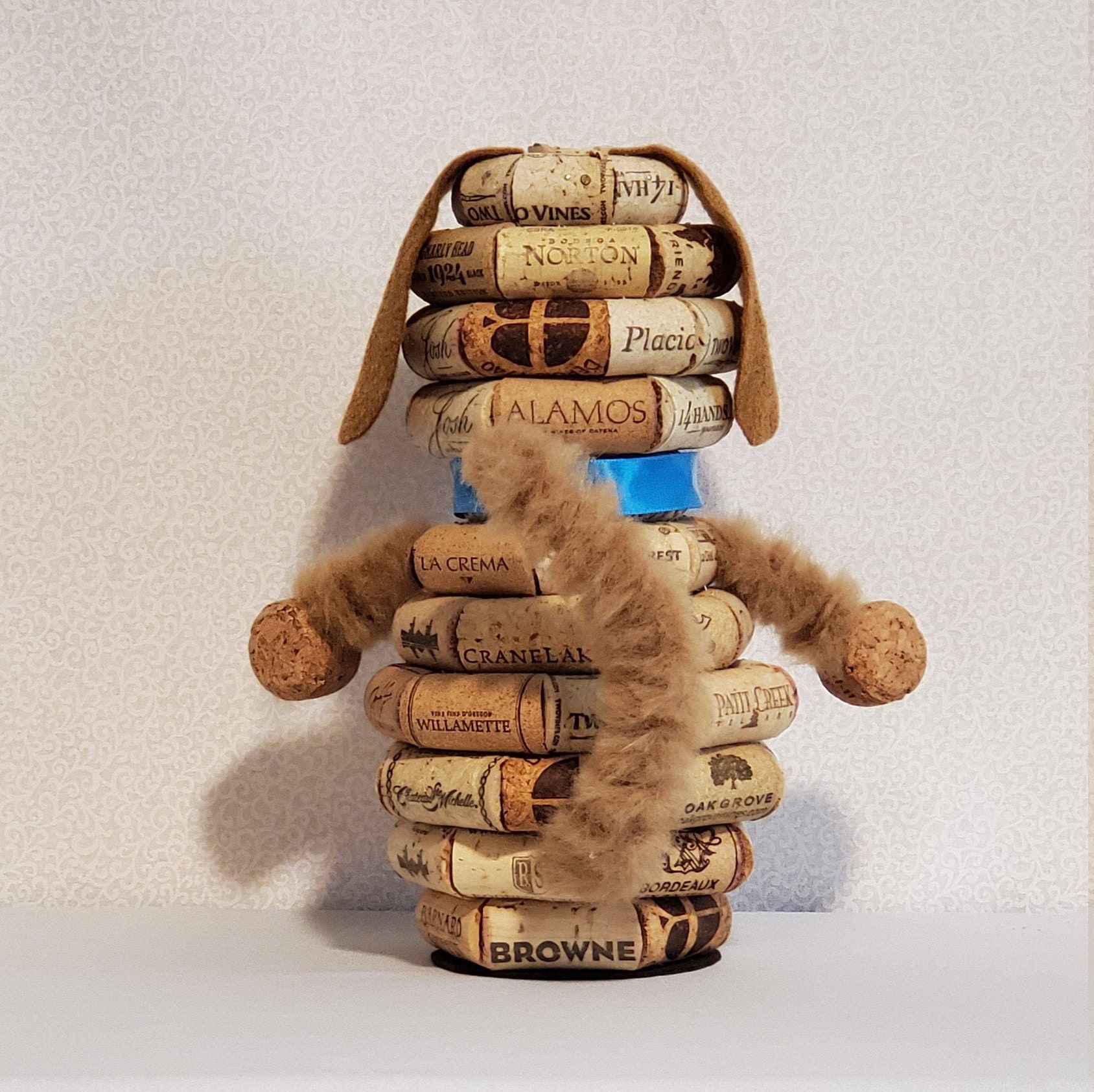 Cork dogs dog figure dog figurine dog dad gift wine lover | Etsy