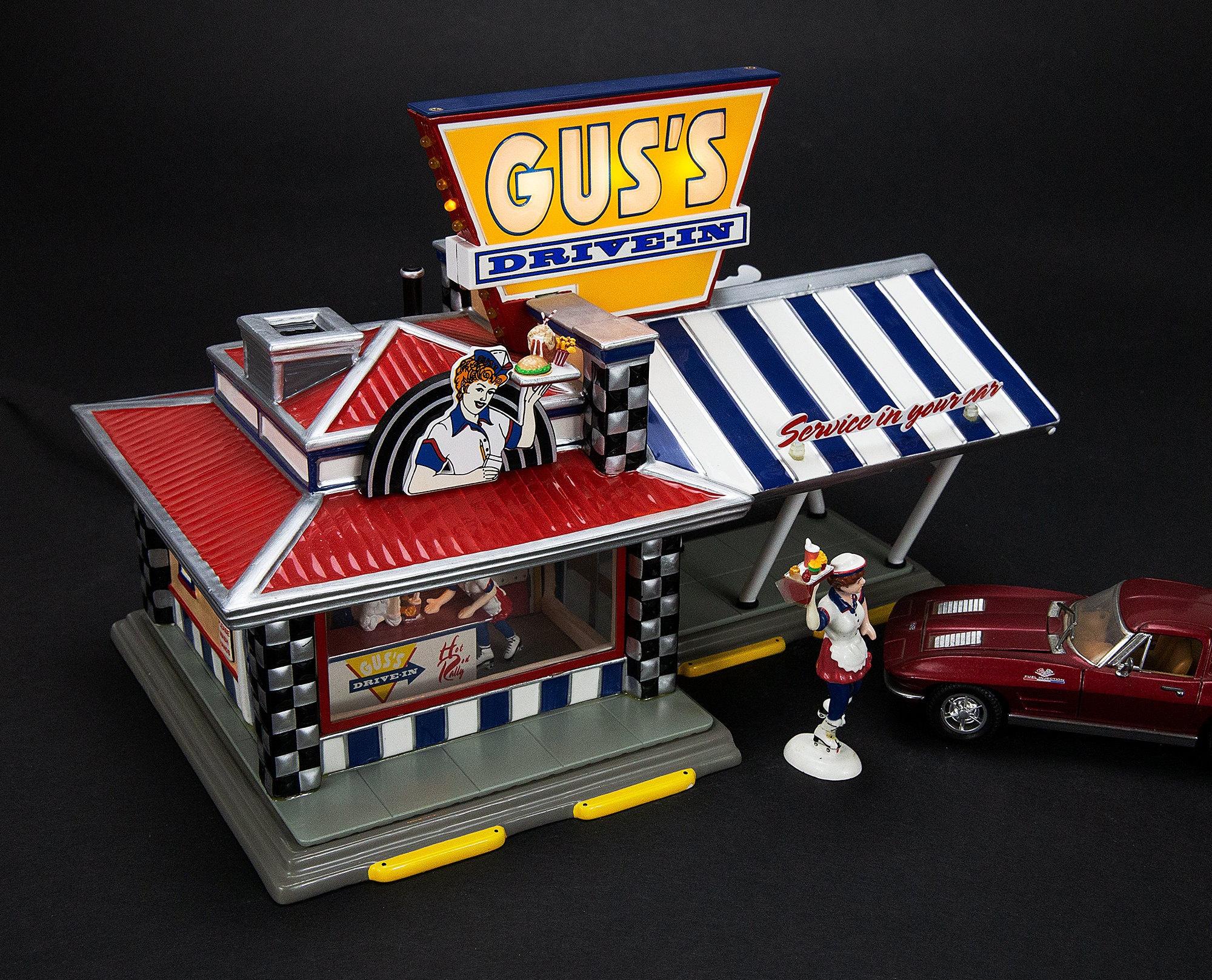Guss's Drive-in, Hand Painted & Illuminated Ceramic Display by ...