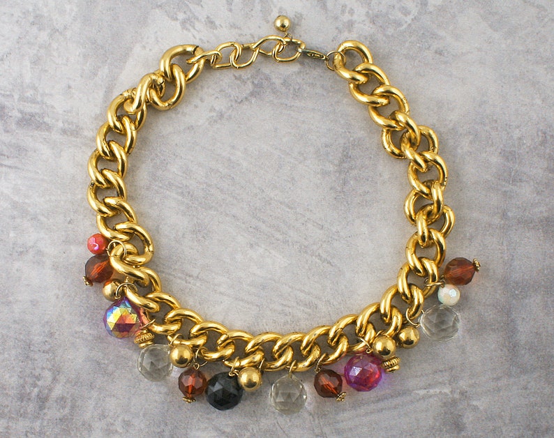 Womens Big Gold Chain Necklace Chunky Gold Chain Necklace | Etsy