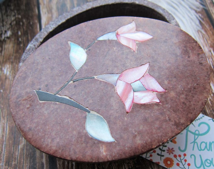 Gemstone Box Wedding Ring Box Vintage Box Stone Jewelry Box - Etsy