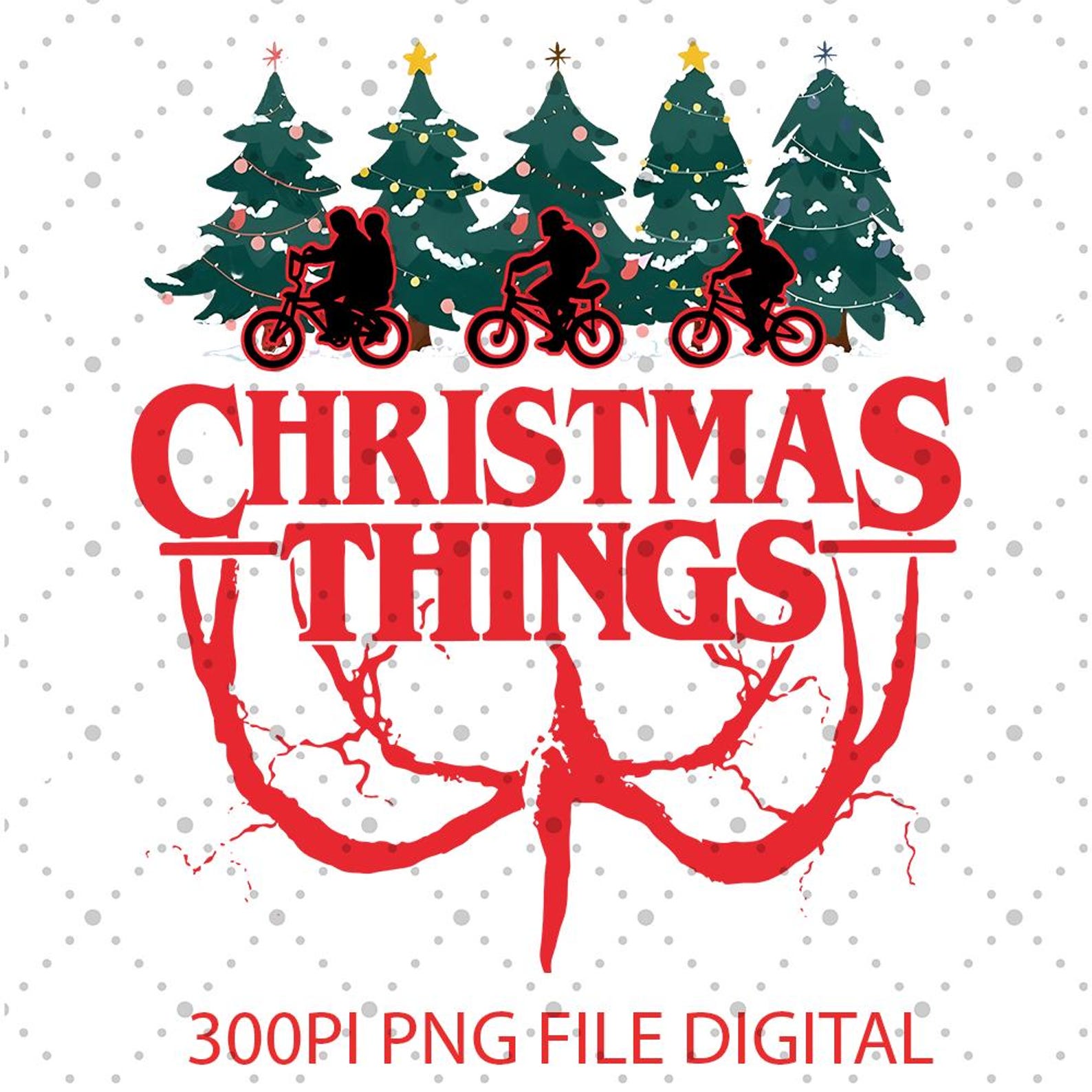 Stranger Christmas Monster PNG, Retro Floral Head Creature Xmas Design ...