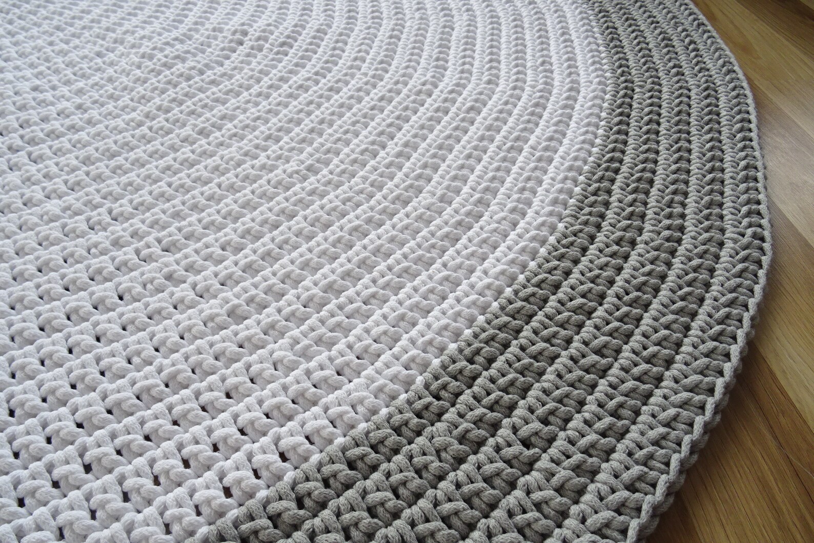 White and gray round rug large round rug floor rug boys | Etsy