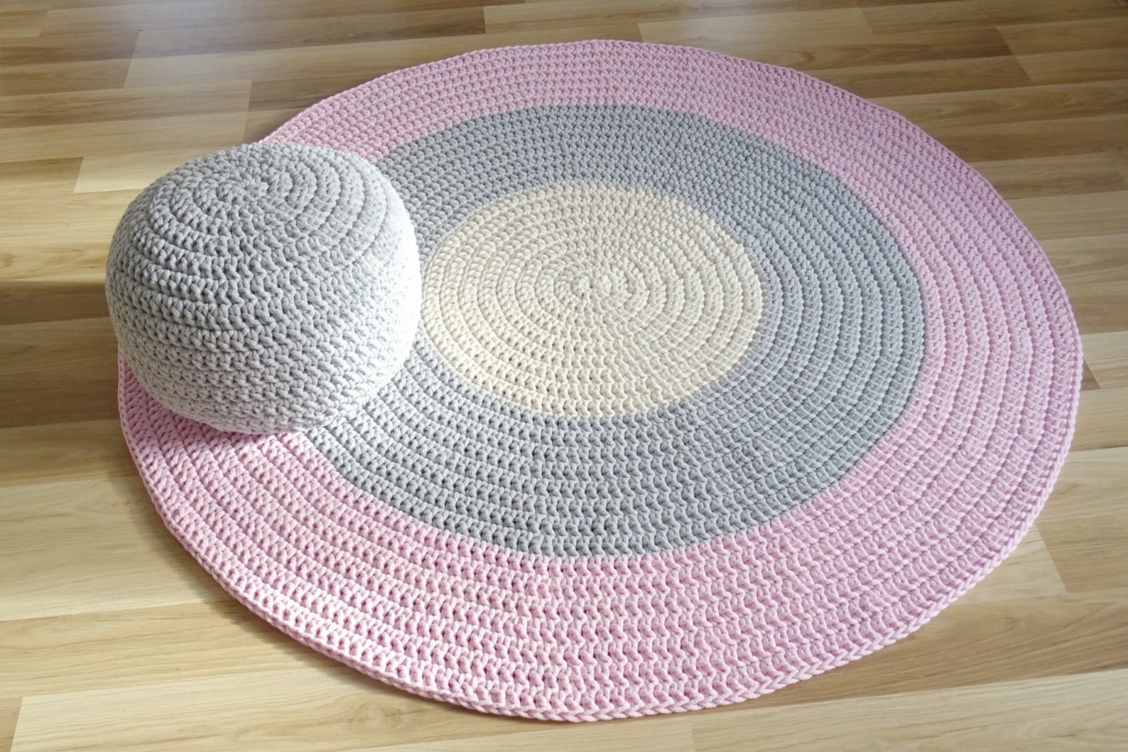 Poof Ottoman Crochet Pouf Gender Nursery Decor Toddler Room - Etsy UK