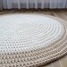 Cream Rag Rug Round Rug for Nursery Natural Round Rug Round - Etsy